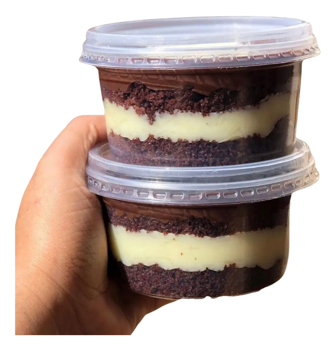 Comprar 96 Pote Para Bolo De Pote Redondo 200ml Descartável C/ Tampa ...