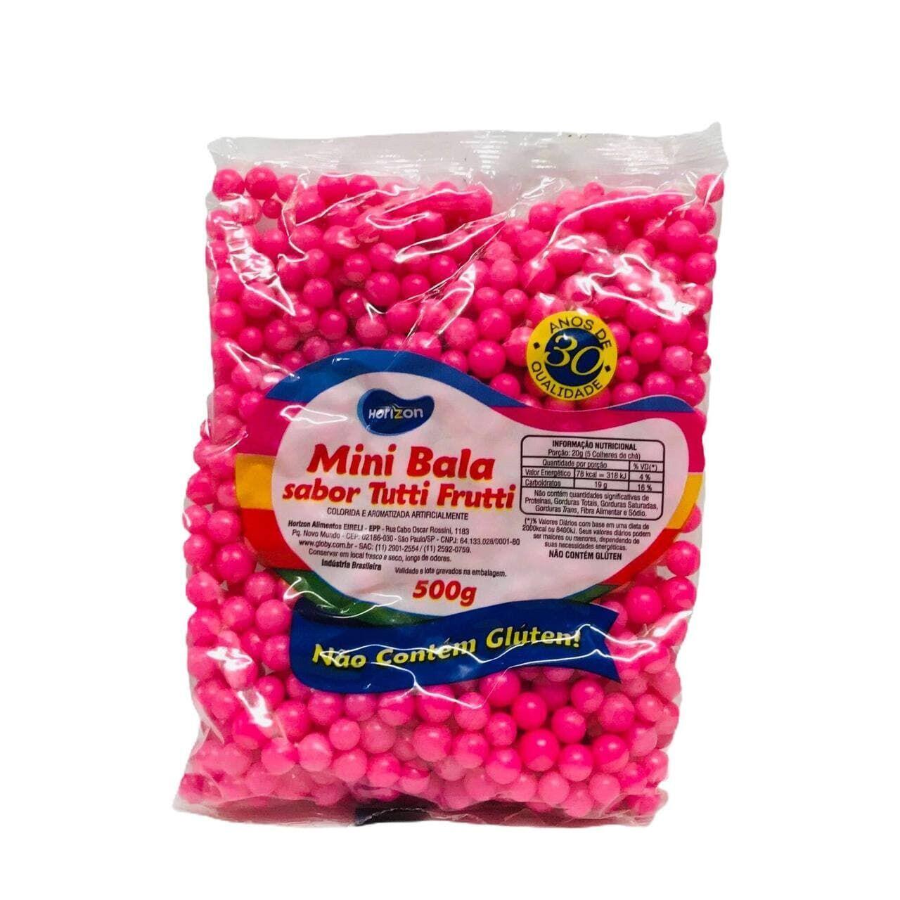 Comprar Mini bala sabor tutti-frutti PINK 500g - Gerô Festas