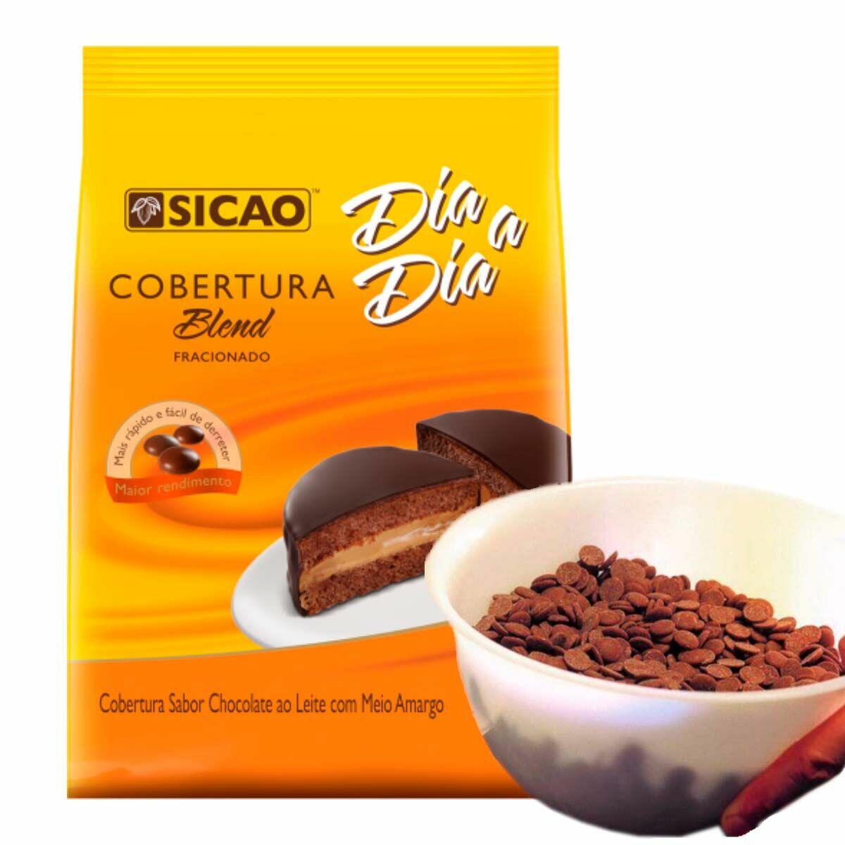 Comprar Cobertura Sabor Chocolate Blend Sicao Fracionado Dia Dia 2kg