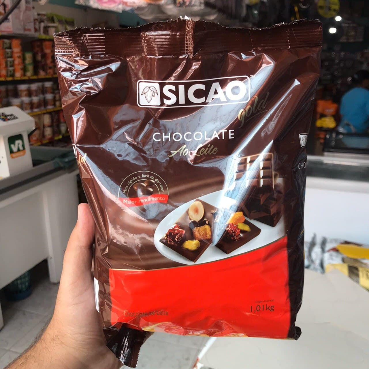 Comprar Chocolate sicao Ao leite nobre Gold em gotas 1kg - Gerô Festas