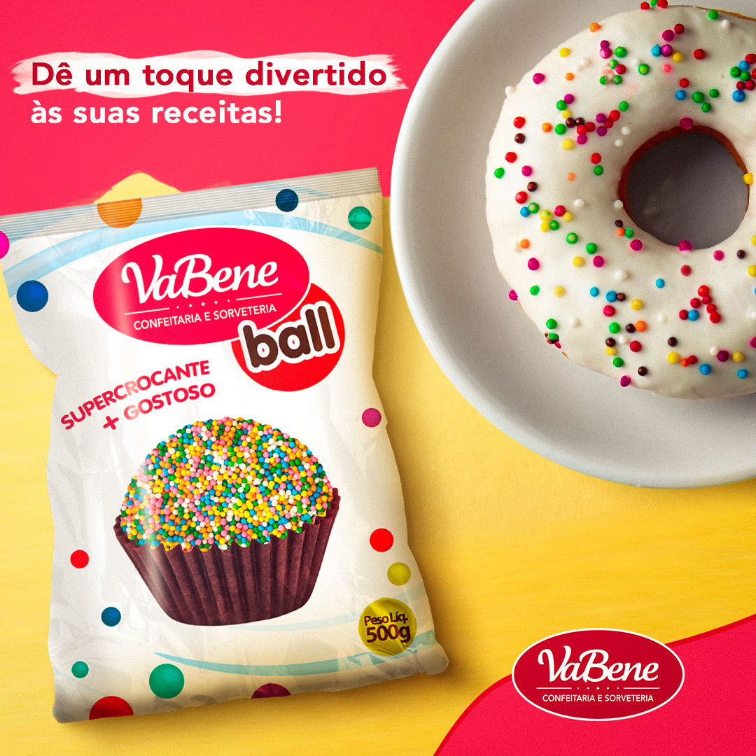 Comprar Confeito Micro Cereal Ball Colorido 500g Vabene - Gerô Festas