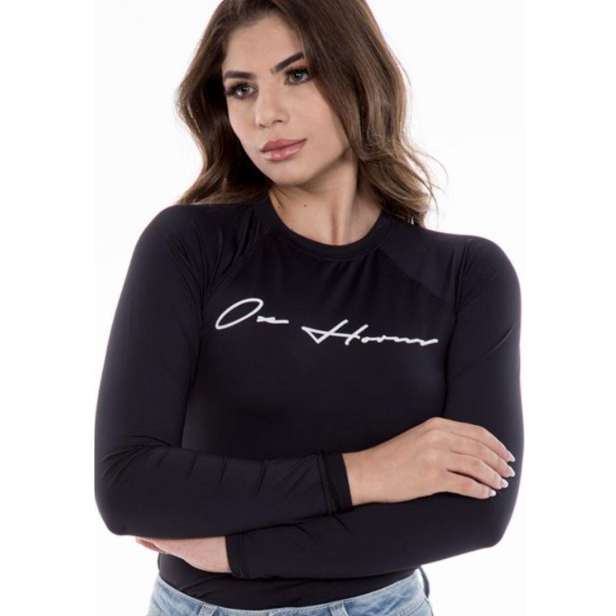 Comprar Camiseta Solar Feminina Ox Horns UV Proteção Térmica Preta