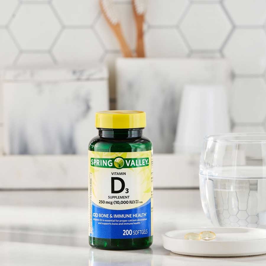 Comprar VITAMINA D3 10000ui 250mcg - 200un - Spring Valley - a partir ...