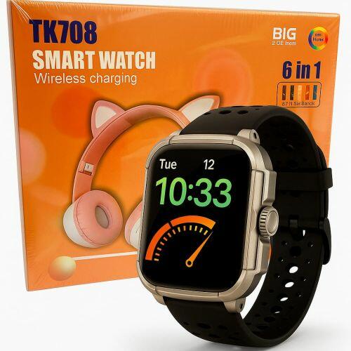 Comprar Kit Smartwatch TK708 + Headset Gatinho - R$79,48 - Estrela guia ...