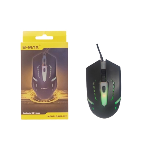 Comprar Mouse Gamer com Fio B-Max com Iluminação Led 7 Cores - R$10,00 ...