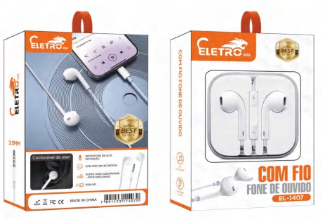 Comprar FONE DE FIO P2 EL-1407 - R$10,00 - JUNTO ACESSORIOS