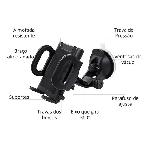 Comprar Suporte Veicular Universal Painel /Vidro LE-017 - R$12,00 ...