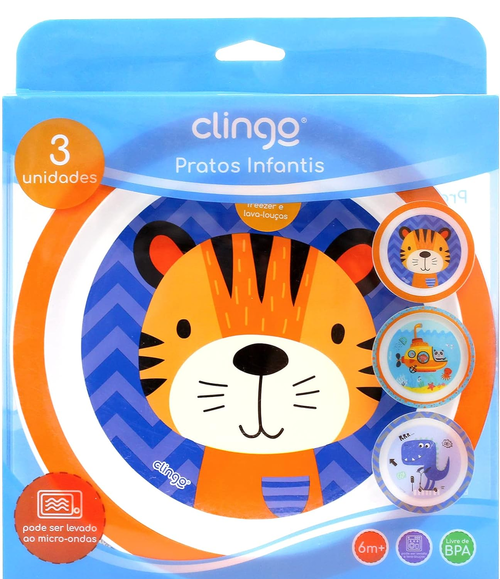 Comprar PRATOS INFANTIS CLINGO - a partir de R$46,72 - Dia a Dia Baby