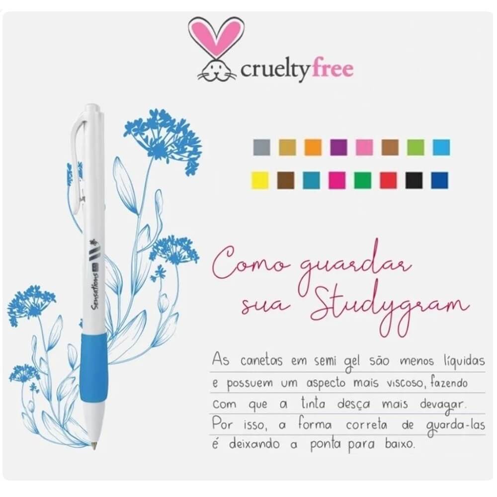 Caneta Grip Sensations Studygram Collections Brazil Team com 16 Cores - Newpen - R$65,25