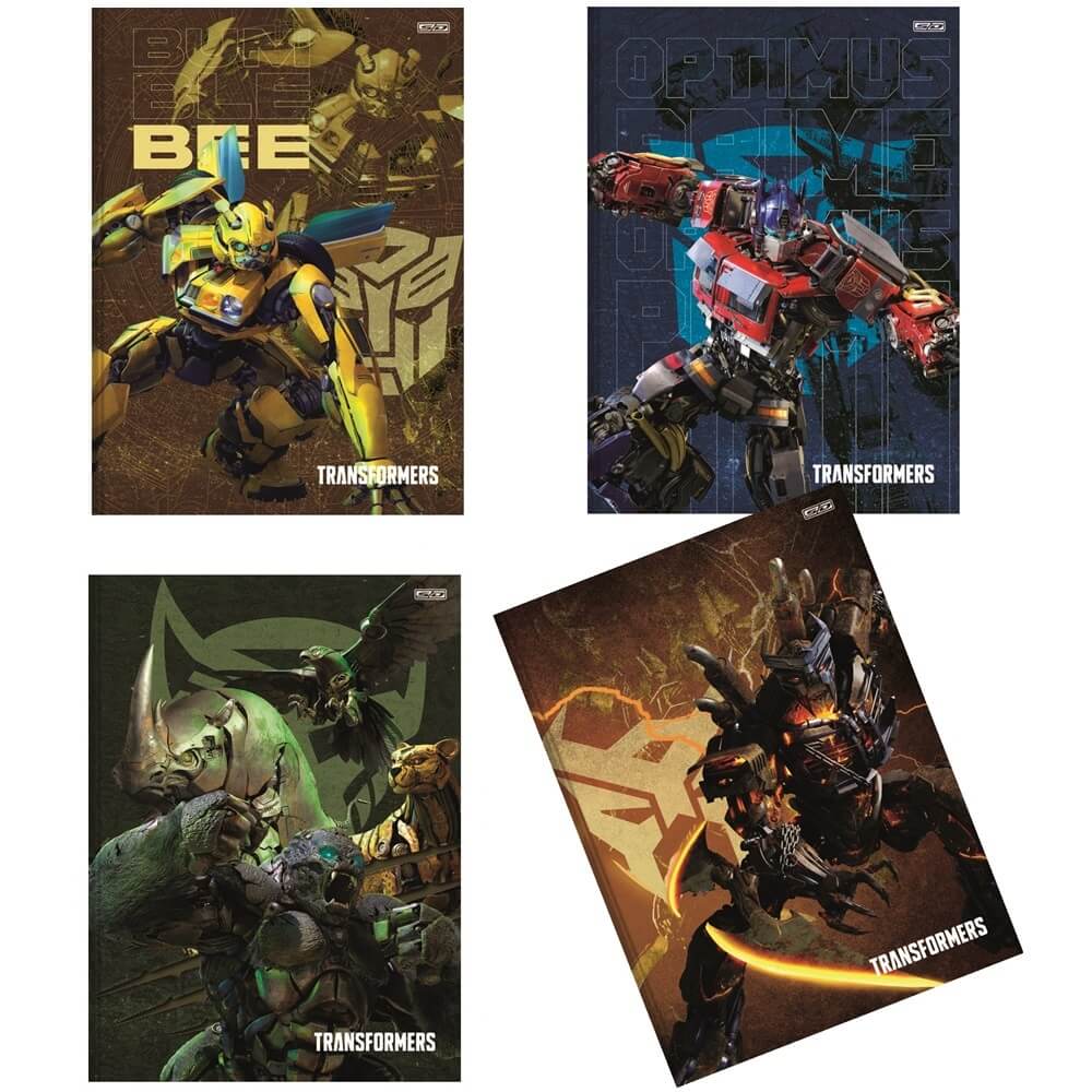 Caderno Brochurao Transformers Capa Dura 80 Folhas - Sao Domingos