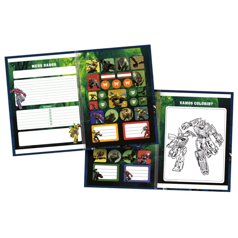 Caderno Brochurao Transformers Capa Dura 80 Folhas - Sao Domingos