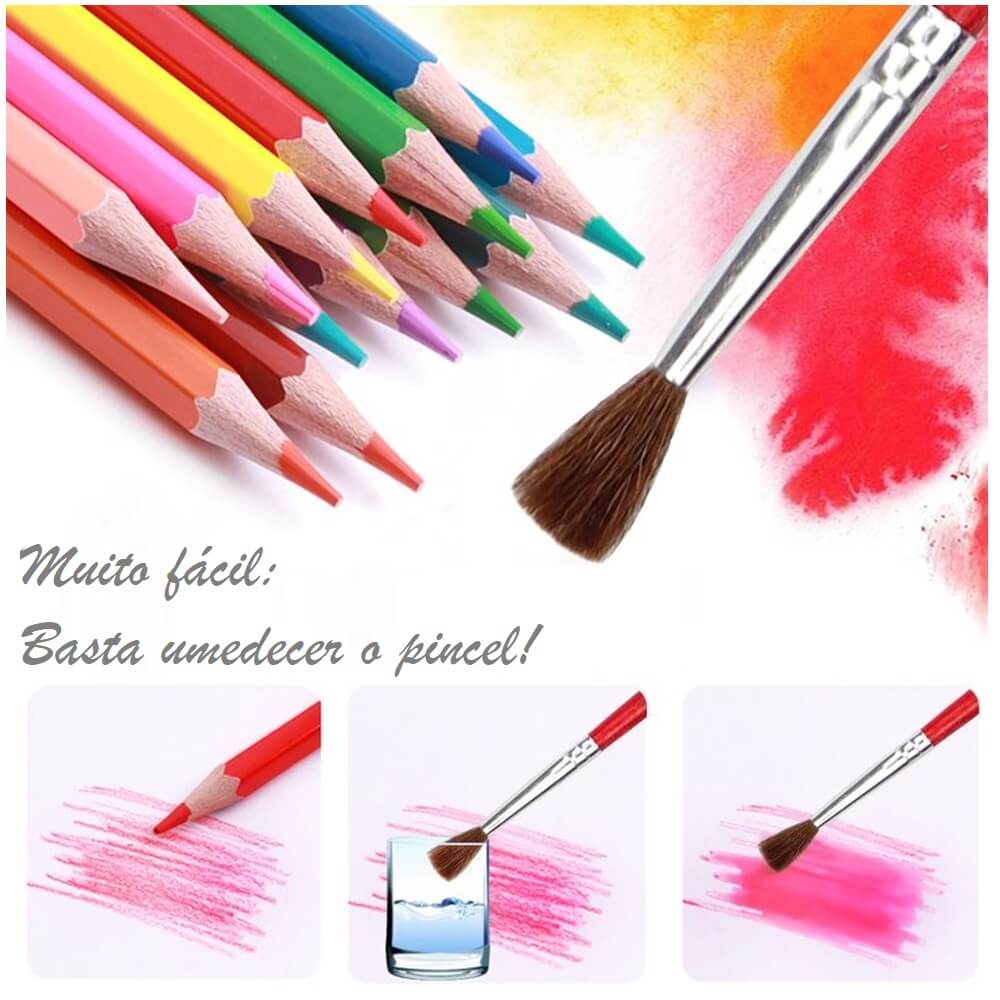 Lapis de Cor Color Peps Aqua 12 Cores + 1 Pincel - Maped