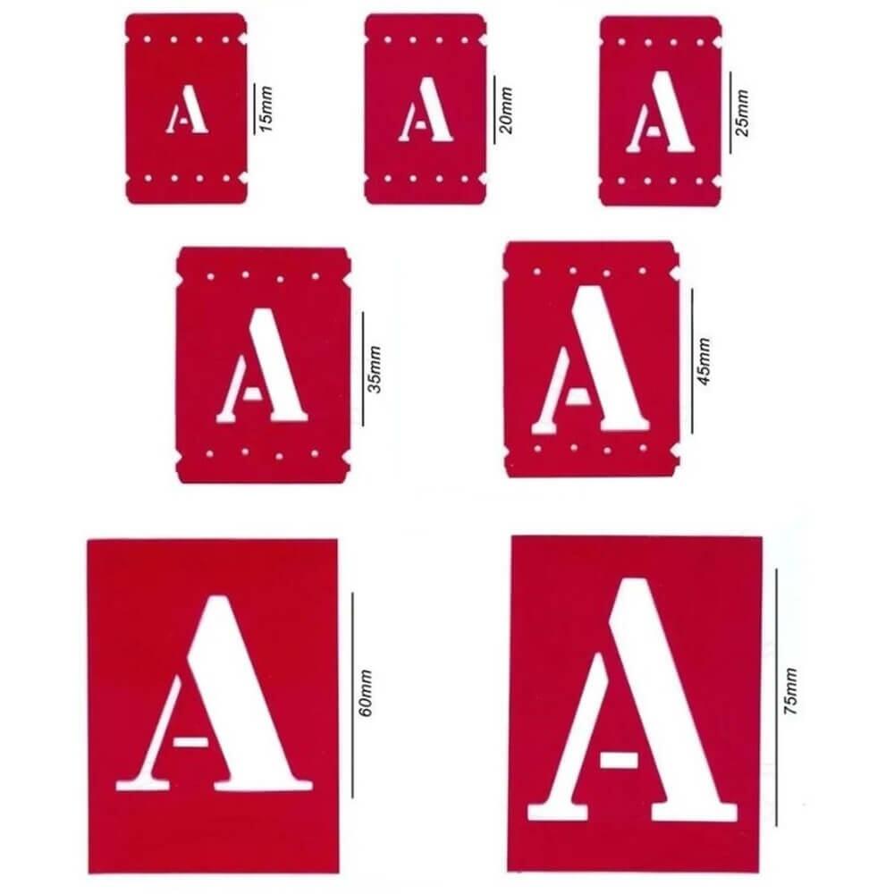 Stencil Letras ABC Molde - Compactor - de R$11,85 a R$23,40