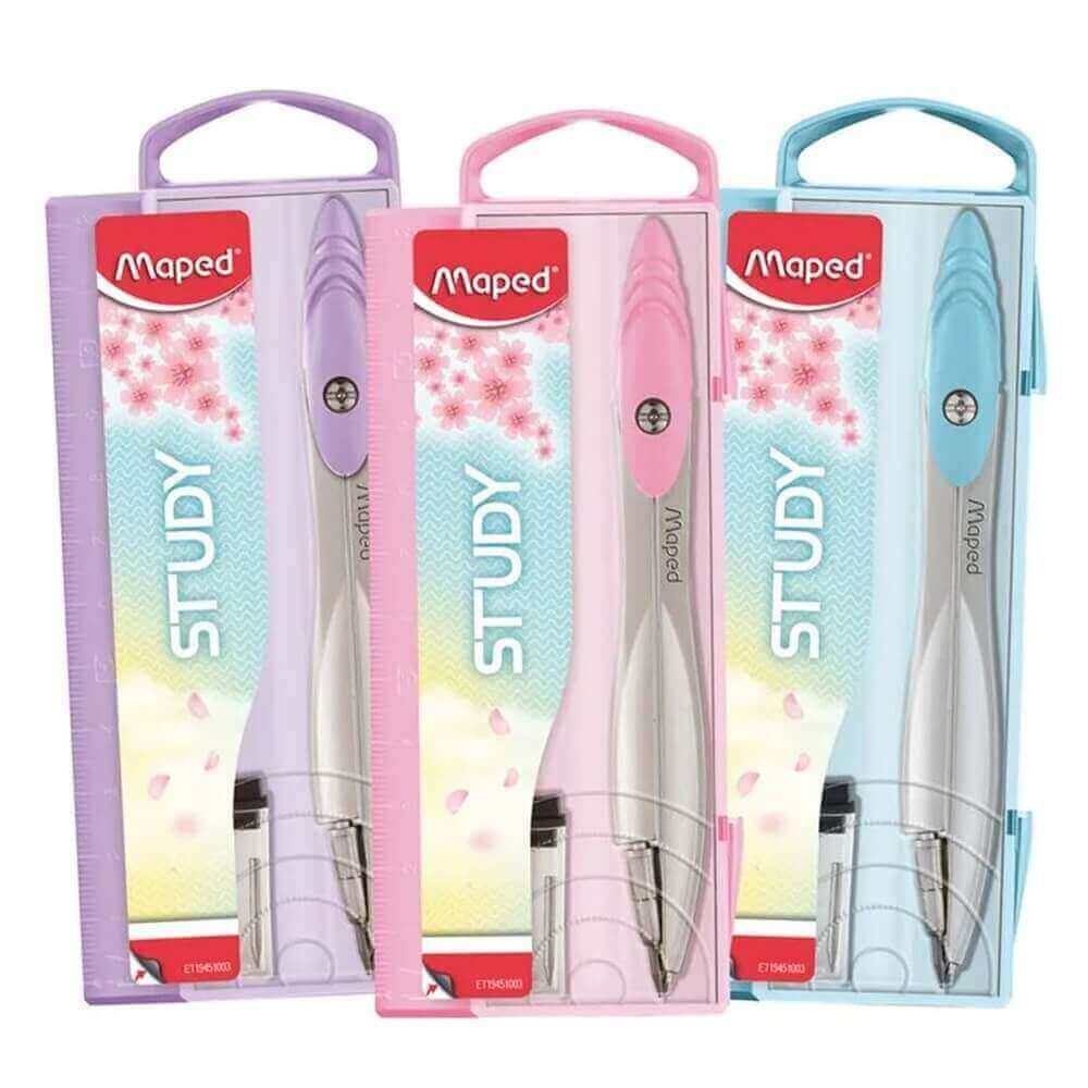 Compasso Study Collector Pastel 2 Pecas com Estojo - Maped