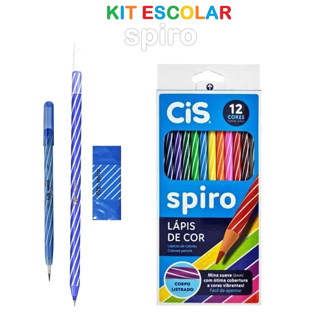 Kit Escolar Spiro com 4 Pecas - Cis