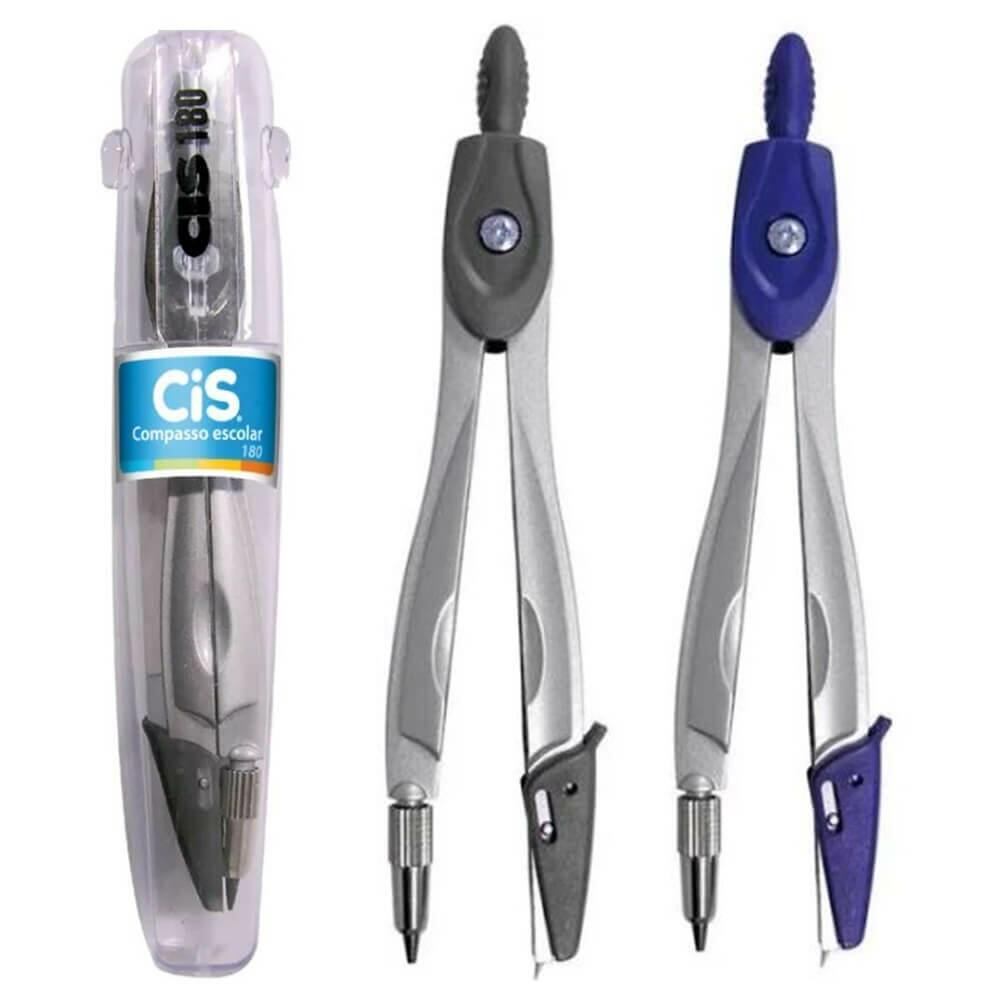 Compasso Metalico 180 Sem Tira Linha - Cis - R$11,00