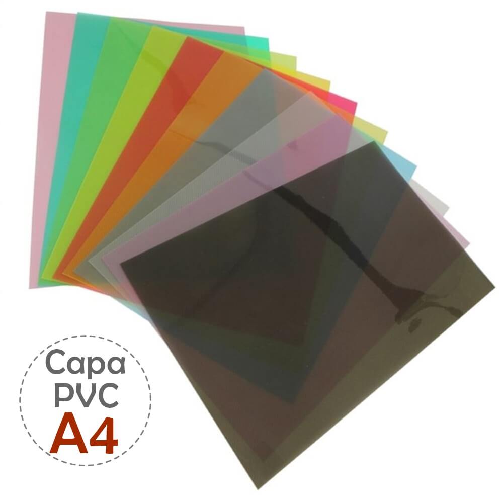 Capa PVC A4 210x297mm - a partir de R$0,66