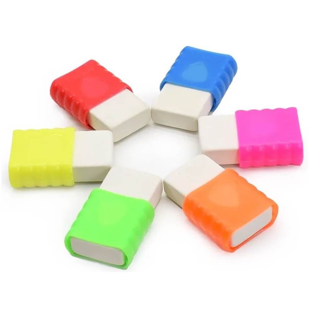 Borracha Escolar Neon com Capa Plastica - Acrilex
