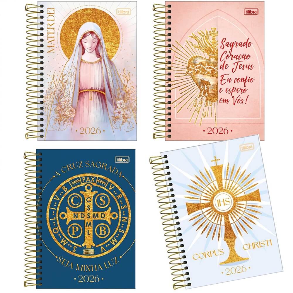 Agenda 2026 Biblica Espiral Diaria 208 Folhas 14,2 x 20,3 cm - Tilibra