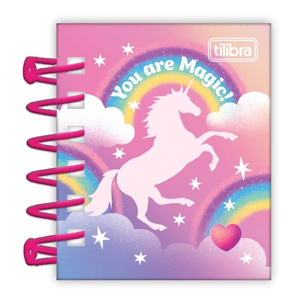 Kit Mini Itens de Papelaria Unicornio com 5 Pecas - Tilibra