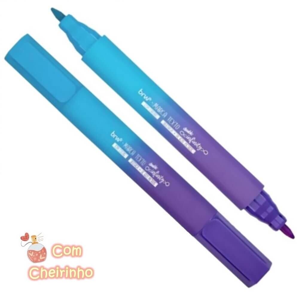 Marca Texto Double Infinity Neon com Cheiro - BRW - a partir de R$13,39