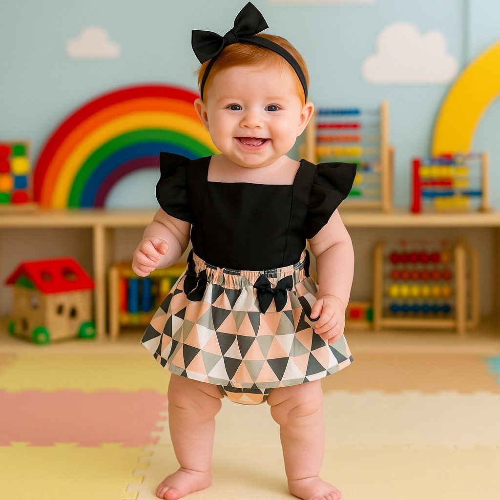 Comprar Roupa de Bebê Romper Quadriculado com faixa (Ref: 800) - R$9,00 ...