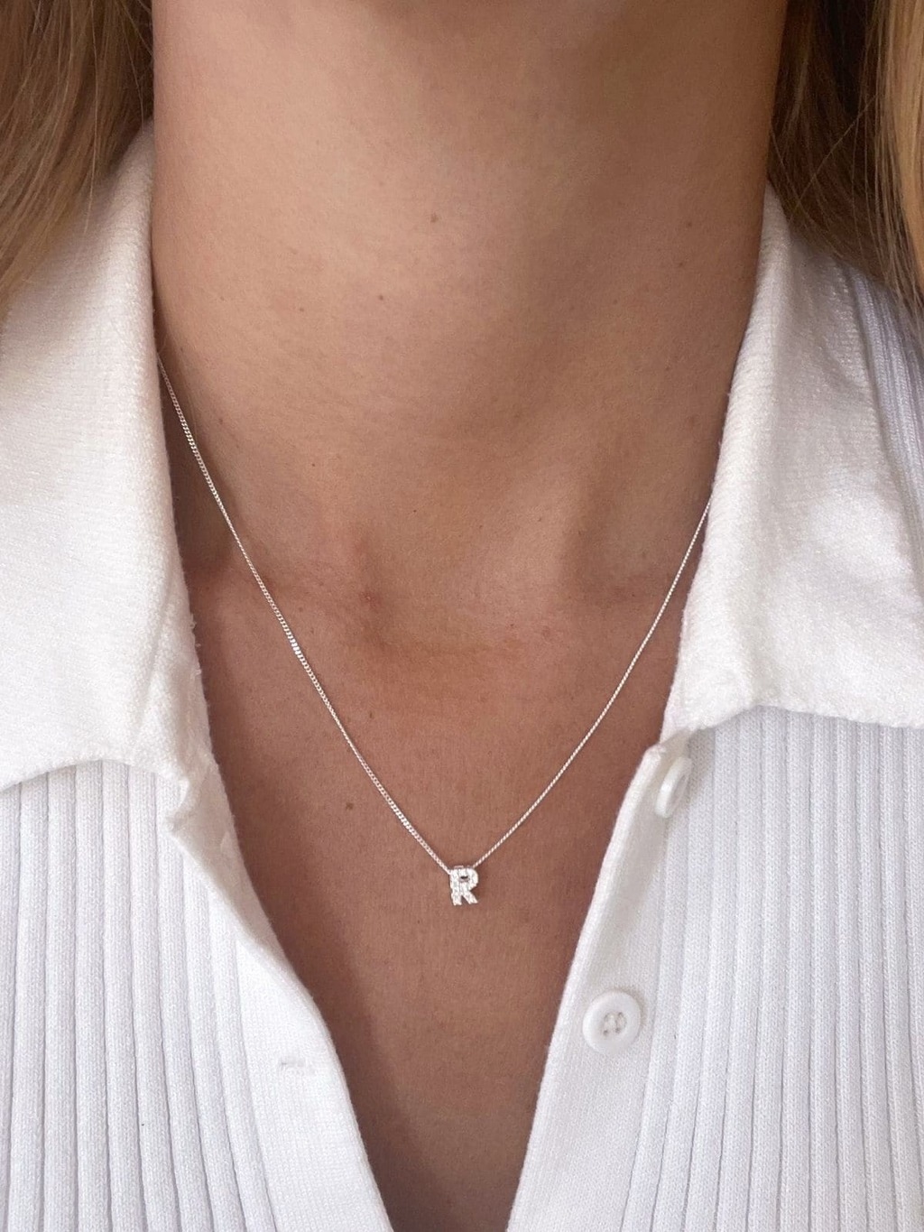 Comprar Colar Grumet de Prata Iniciais Cravejadas com Zircônias ...