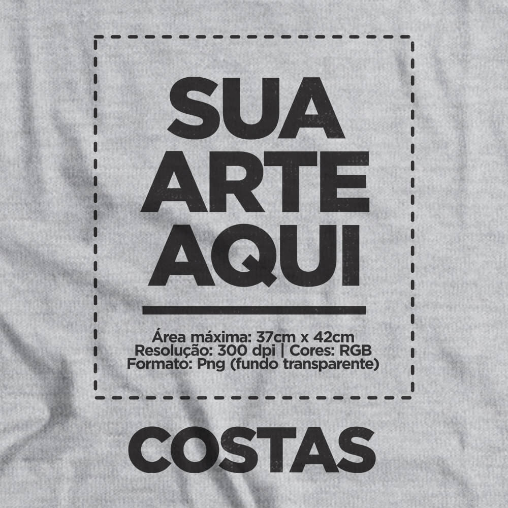 Moletom Com Capuz Personalizado Costas - Envie a sua arte | Studio Geek