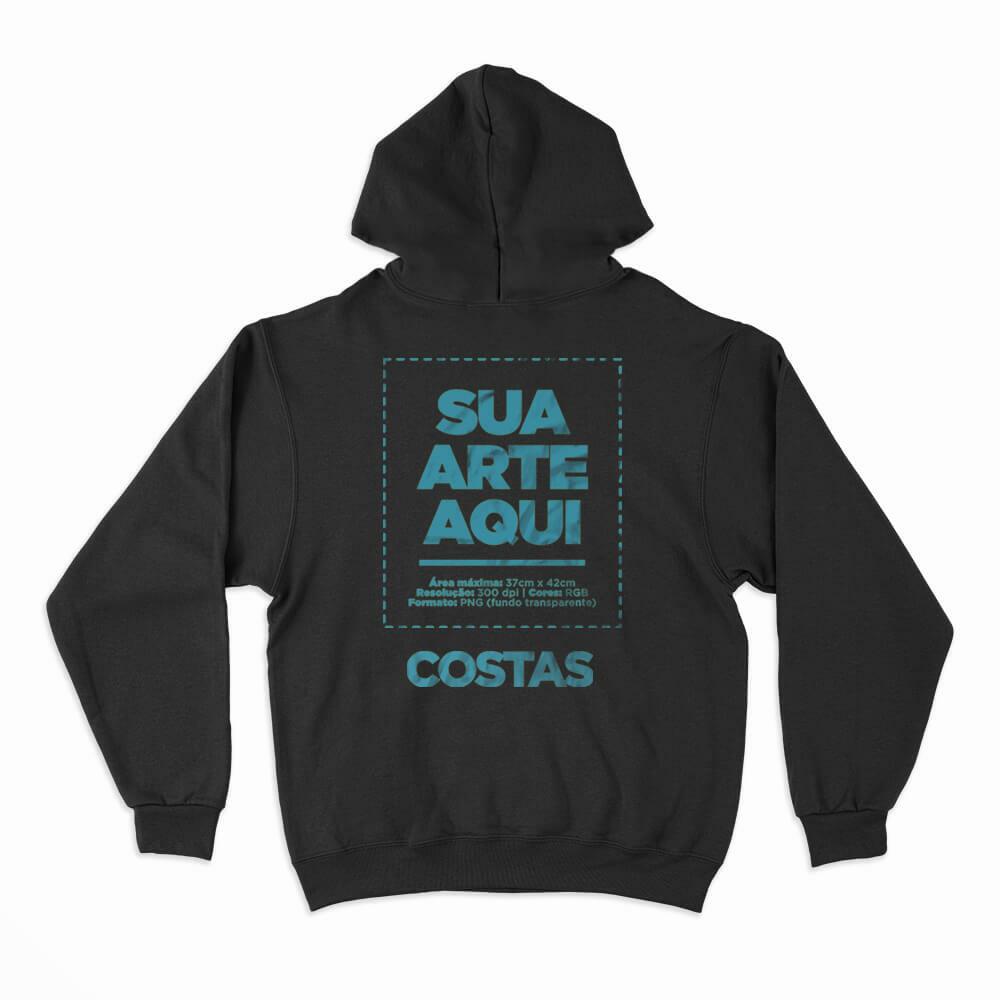 Moletom Com Capuz Personalizado Costas - Envie a sua arte | Studio Geek
