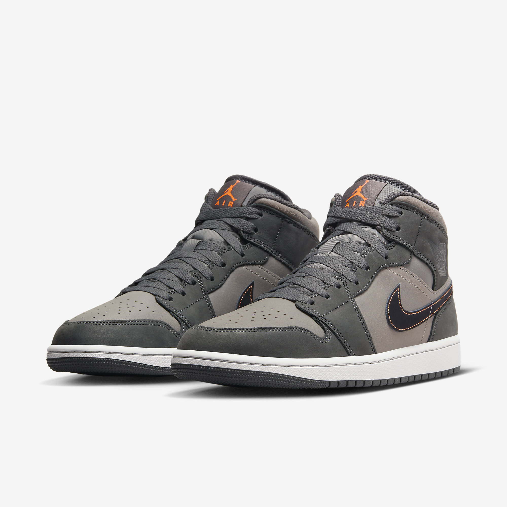 Tênis Nike Air Jordan 1 Mid - Cinza e Preto - Sneakers New - Site Oficial