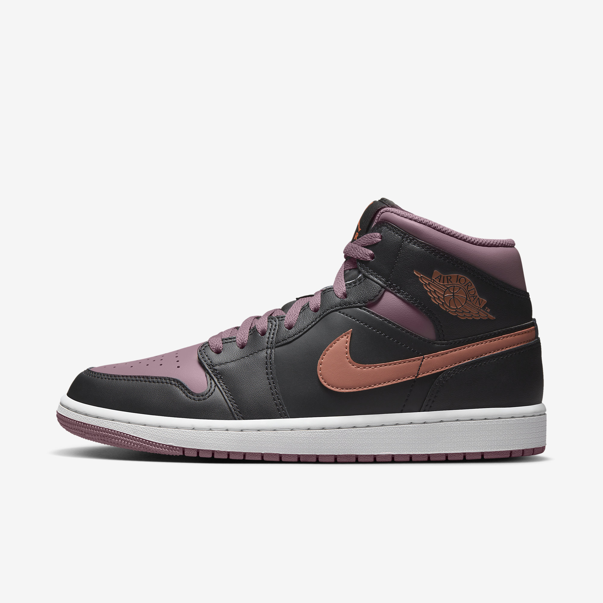 Tênis Nike Air Jordan 1 Mid - Preto e Roxo - Sneakers New - Site Oficial