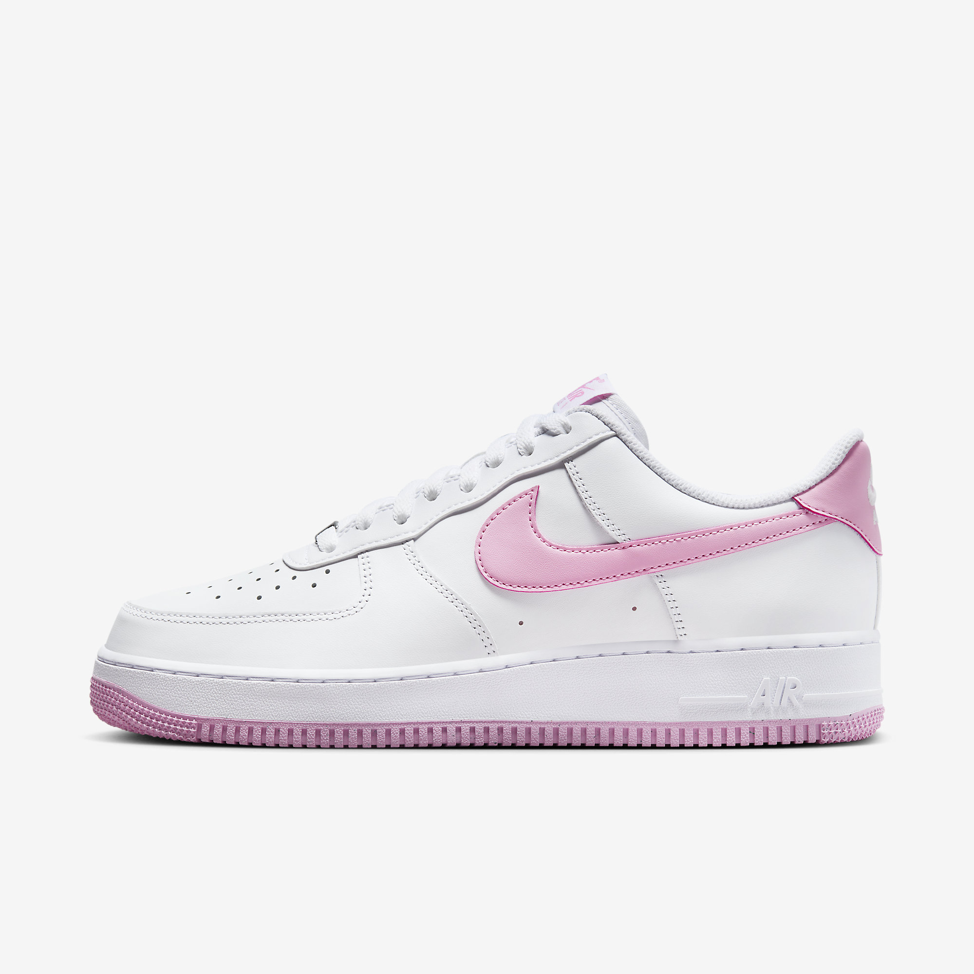 Tênis Nike Air Force 1 07 - Branco e Rosa - Sneakers New - Site Oficial