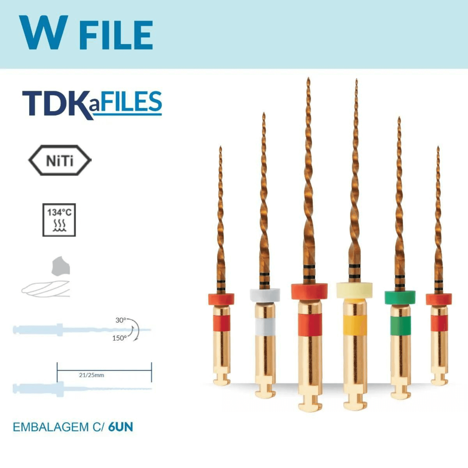 Lima Reciprocante W-File (C/6 Unidades) - Tdk