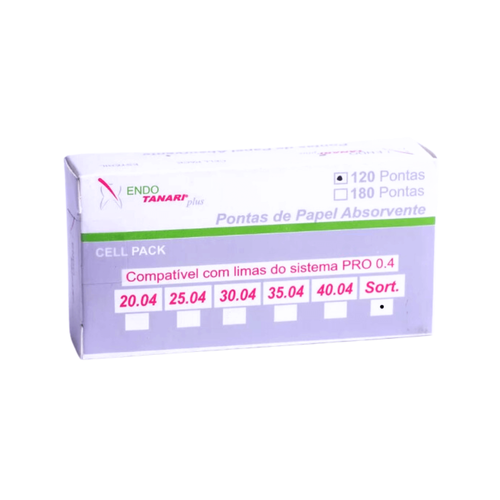 Ponta De Papel Cell Pack Calibrada Pro - Tanari - Dental Paiva