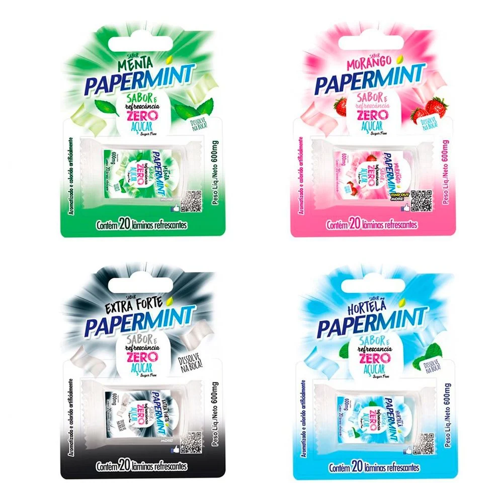 Comprar Lâmina Refrescante Bucal Papermint 600mg - a partir de R$3,28