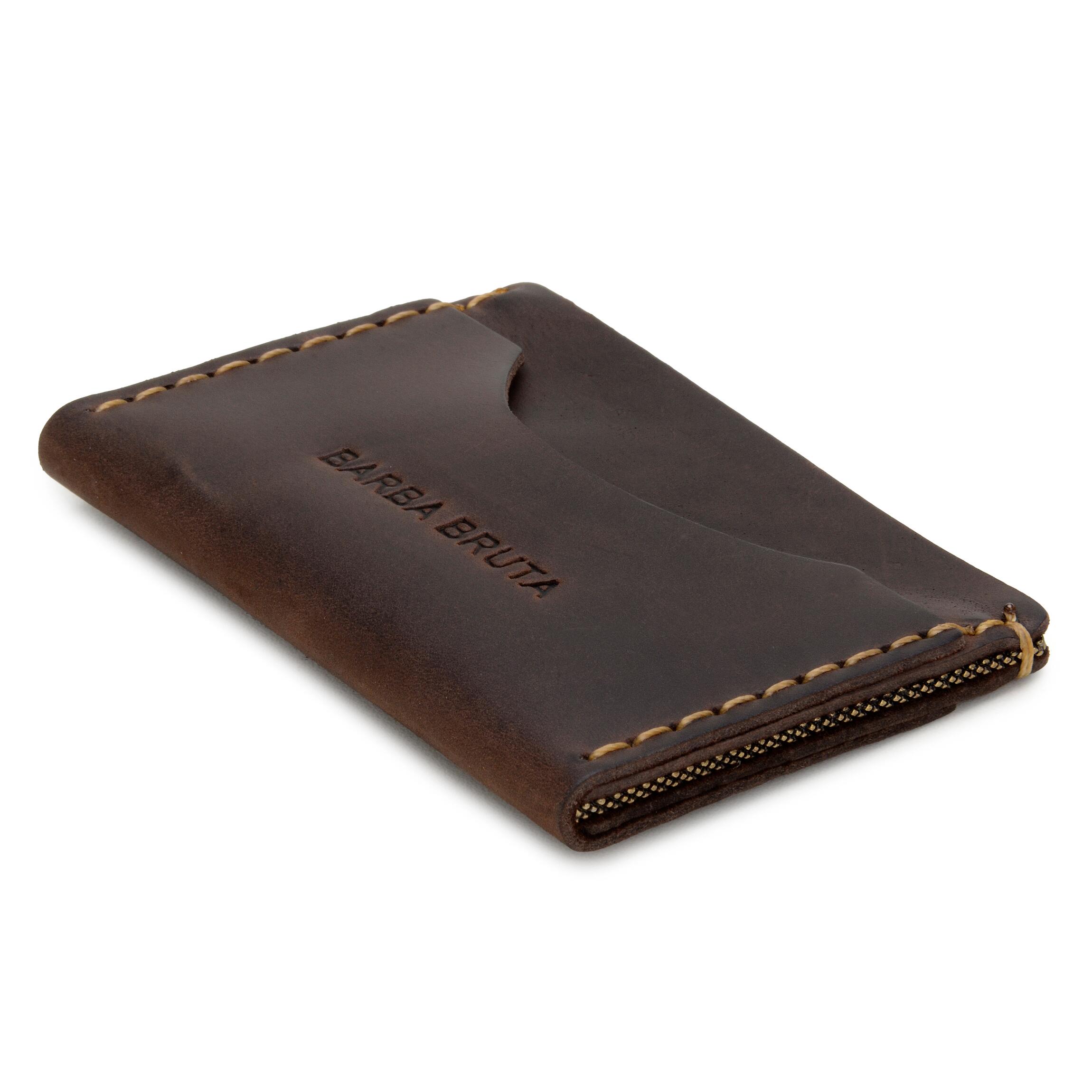 Comprar Carteira Card Holder café Feita à Mão em Couro Legítimo - a ...