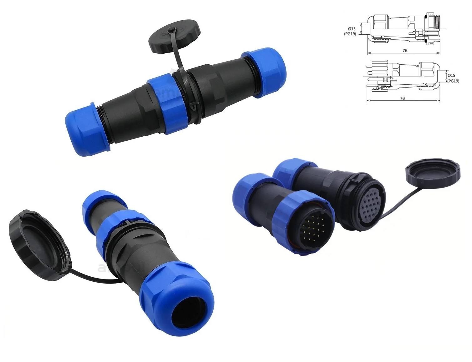 Comprar Conector 19 vias IP68 Macho e Femea - DATACOMM