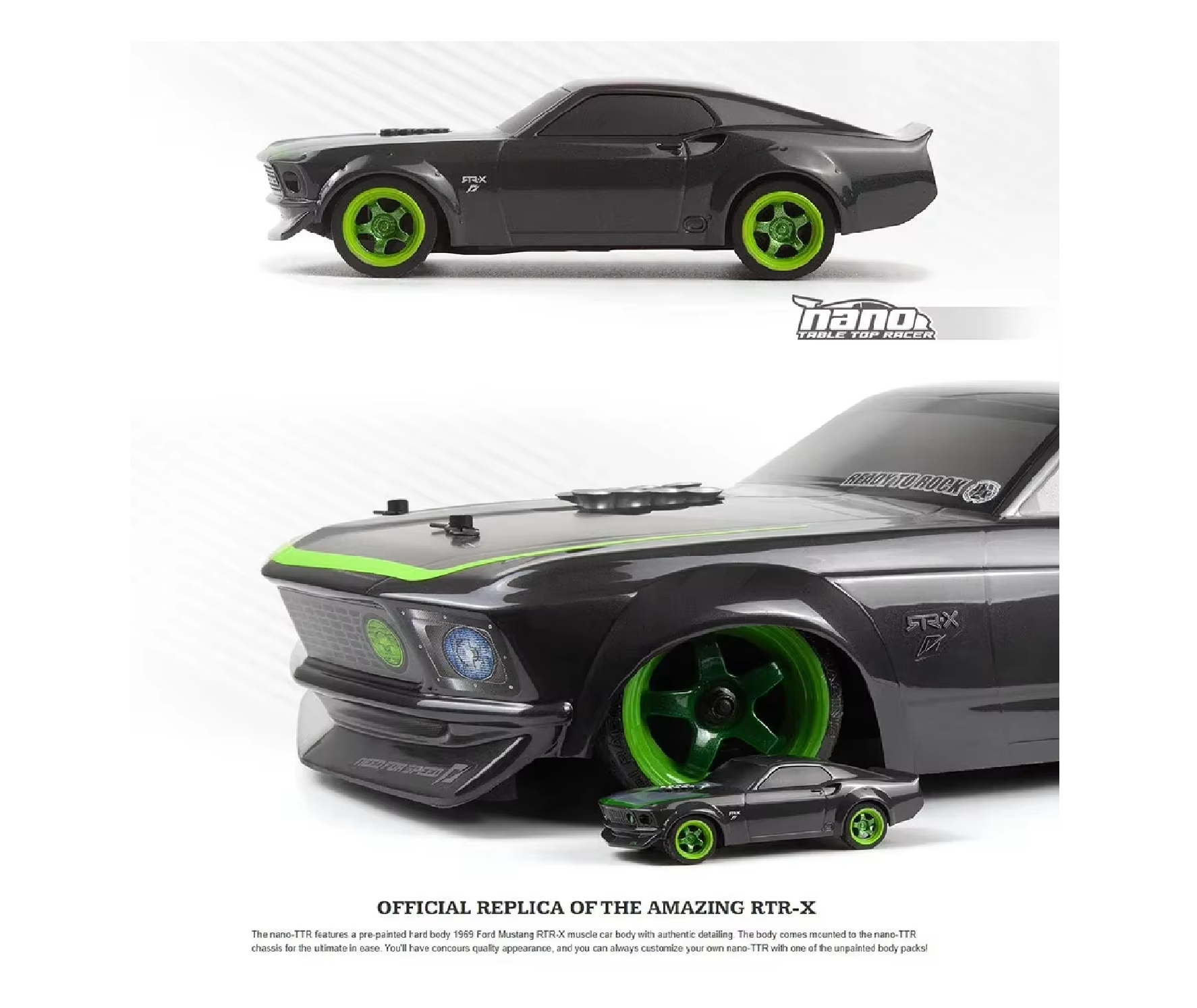 Comprar Mini Carro Mustang Rc Hpi Racing Nano 1:64 Com Controle Preto