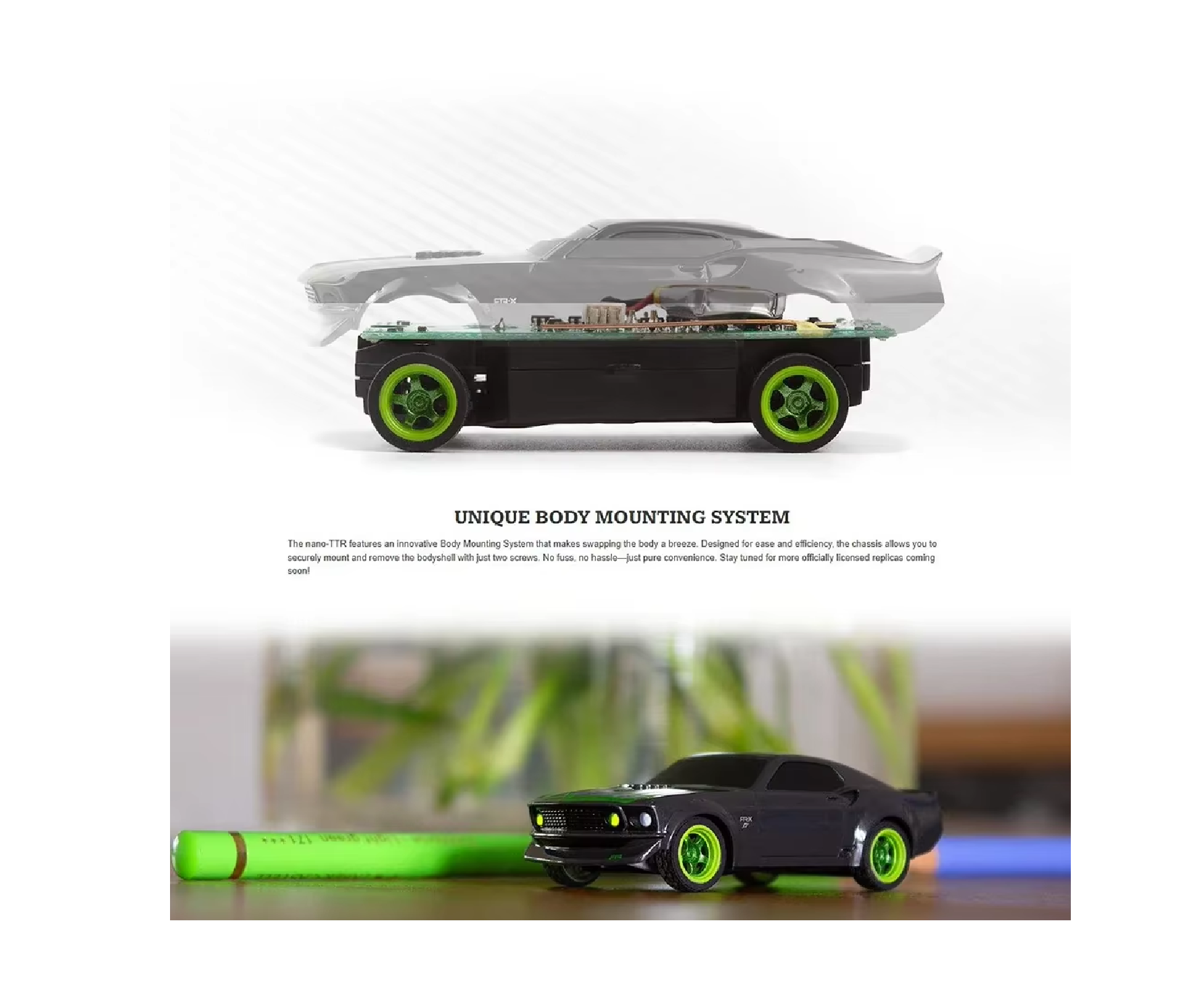 Comprar Mini Carro Mustang Rc Hpi Racing Nano 1:64 Com Controle Preto ...