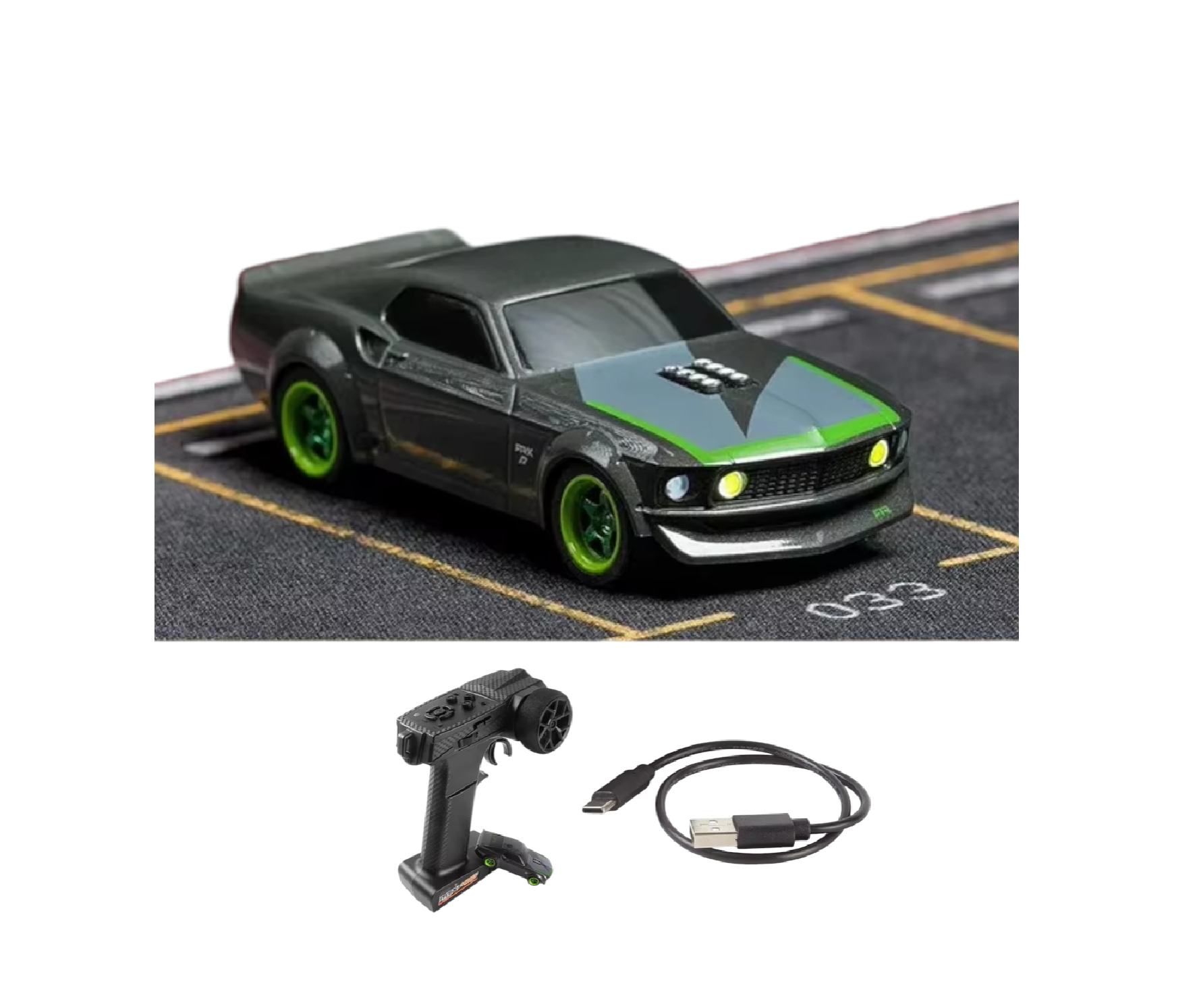 Comprar Mini Carro Mustang Rc Hpi Racing Nano 1:64 Com Controle Preto ...