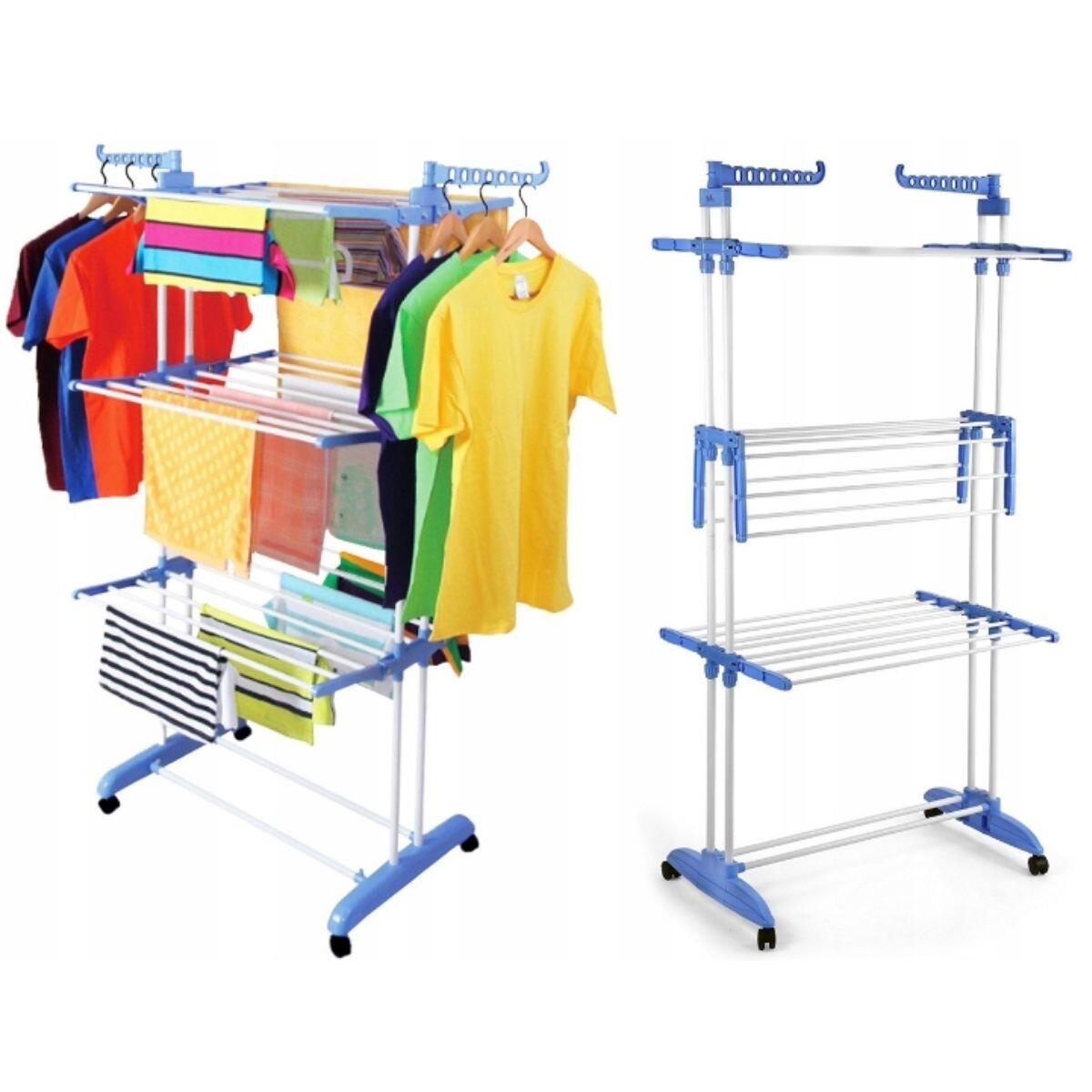 Varal de Roupa Dobrável Vertical Grande Dobrável Multiuso