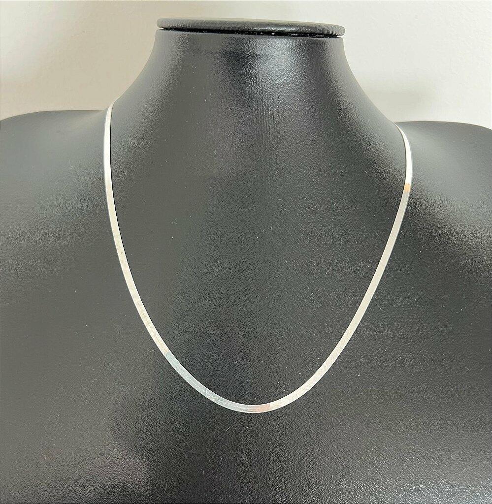 CORRENTE LAMINADA 3MM 45CM B8 - Madagi Pratas | Joias em Prata 925 com Fábrica Própria e Qualidade