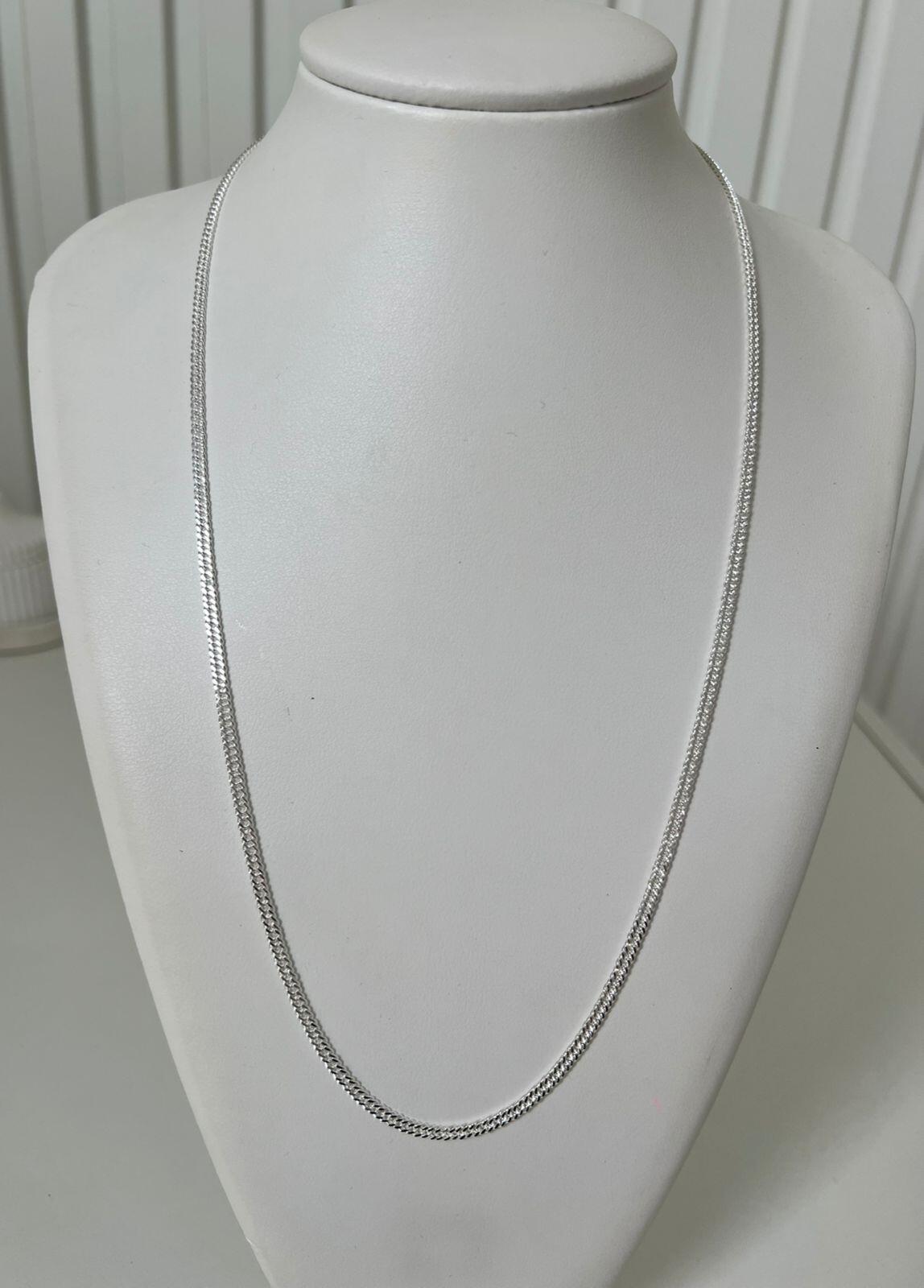 Comprar CORRENTE MASCULINA GRUMET DUPLA 3MM 60CM - Madagi pratas Atacado