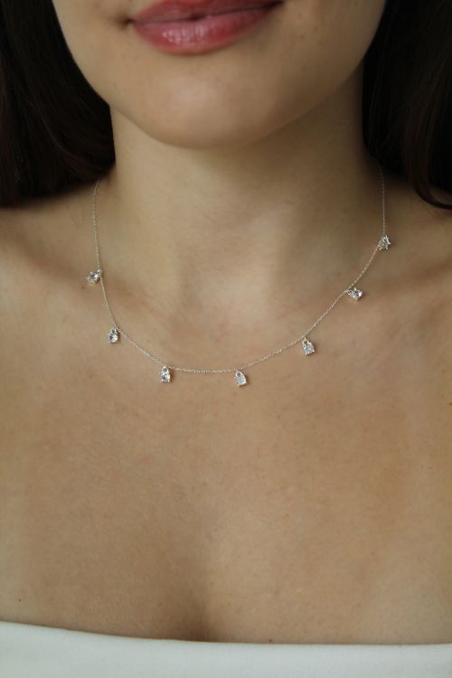 COLAR PINGENTES CRISTAL CL2 - Madagi Pratas | Joias em Prata 925 com ...