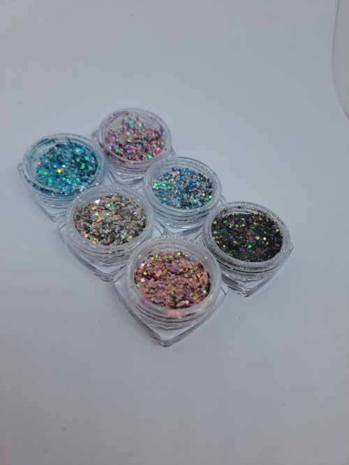 Comprar Kit Glitter Flocado com 6 Pacote #002 - StarNails Profissional