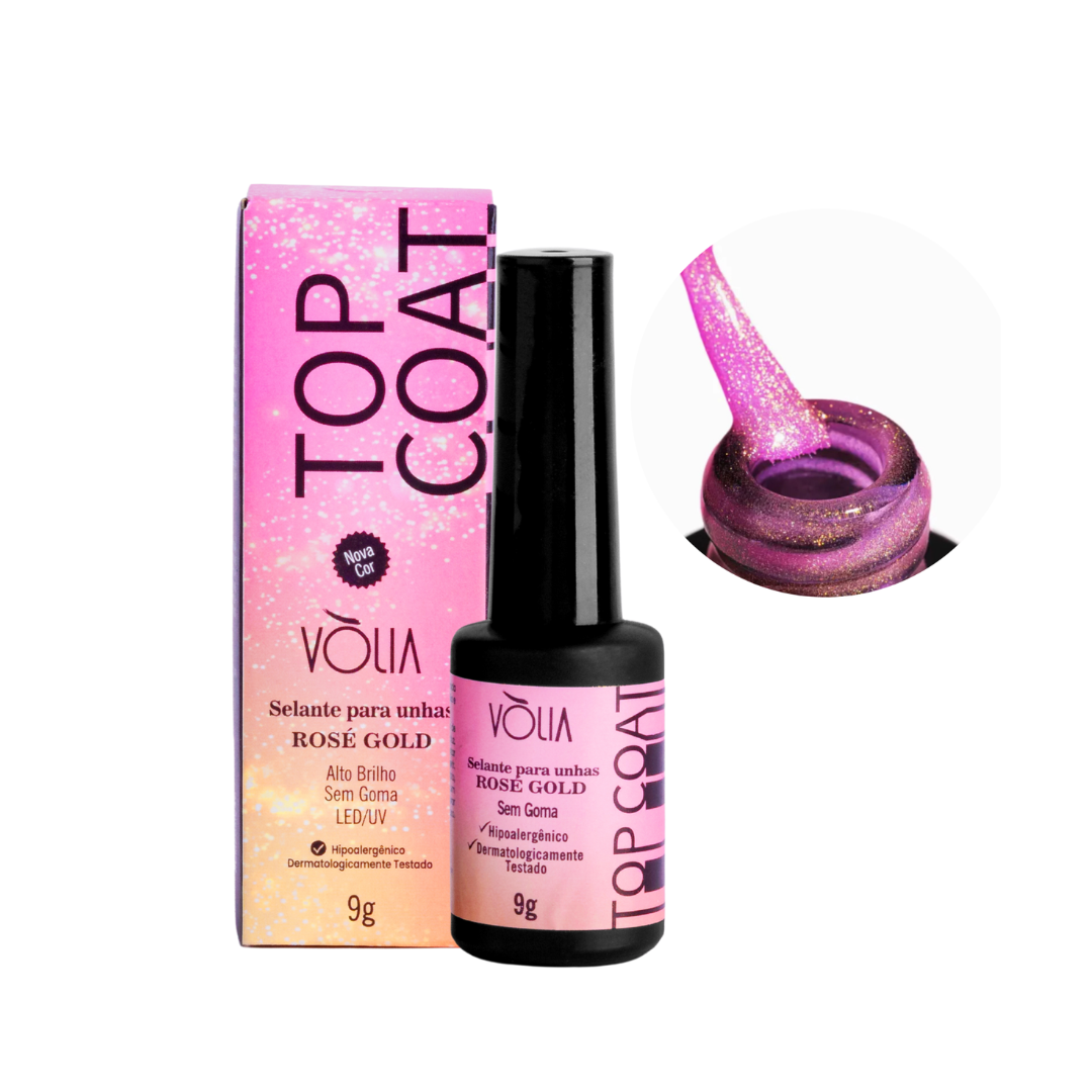 Comprar Volia Top Coat Rosé Gold Frasco 9g - a partir de R$42,65