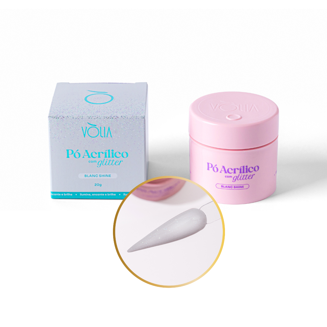 Comprar Volia Pó Acrílico com Glitter Blanc Shine 20g - a partir de R$18,90