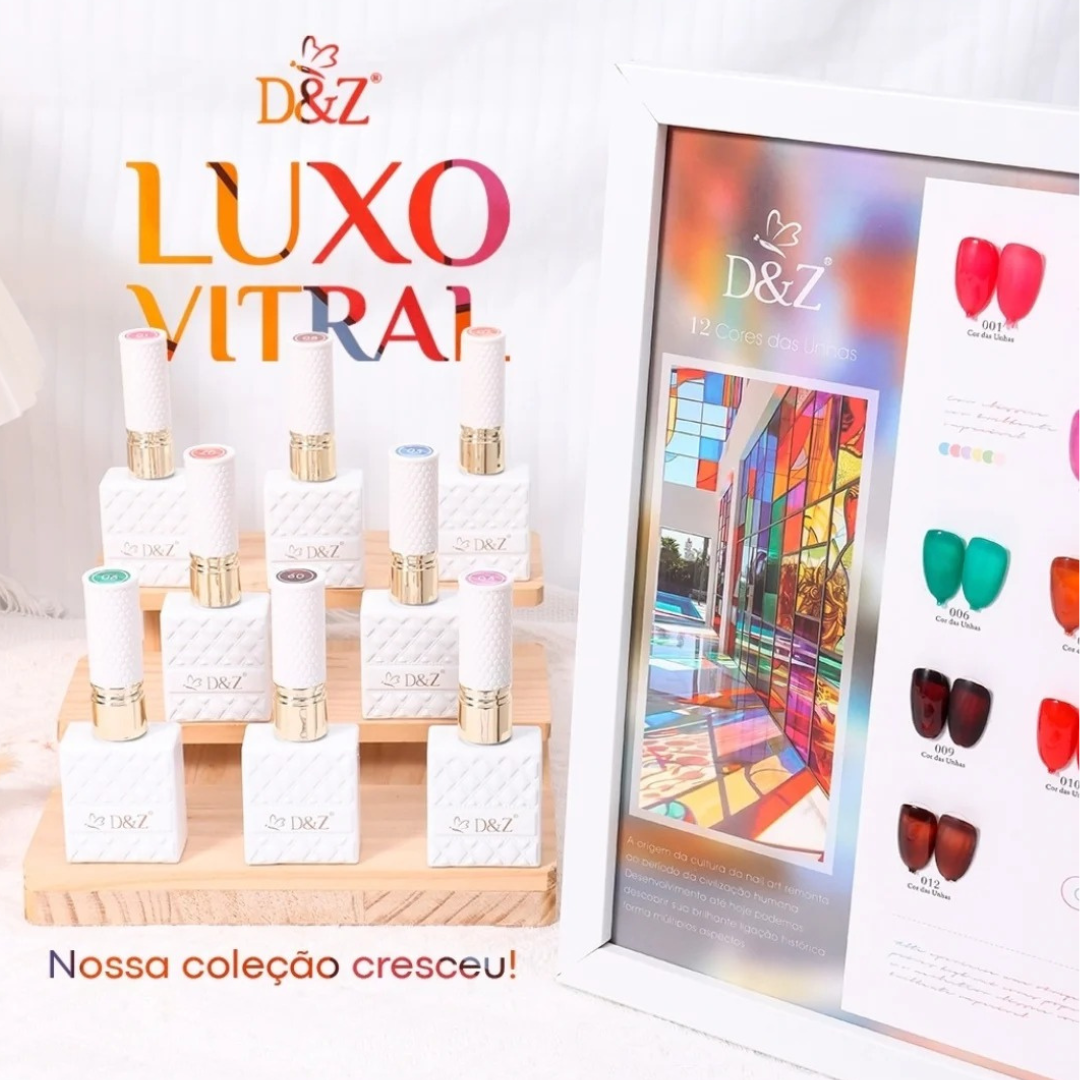Comprar D&Z Kit Esmalte em Gel Coleção Vitral 12 Cores 15ml - a partir ...