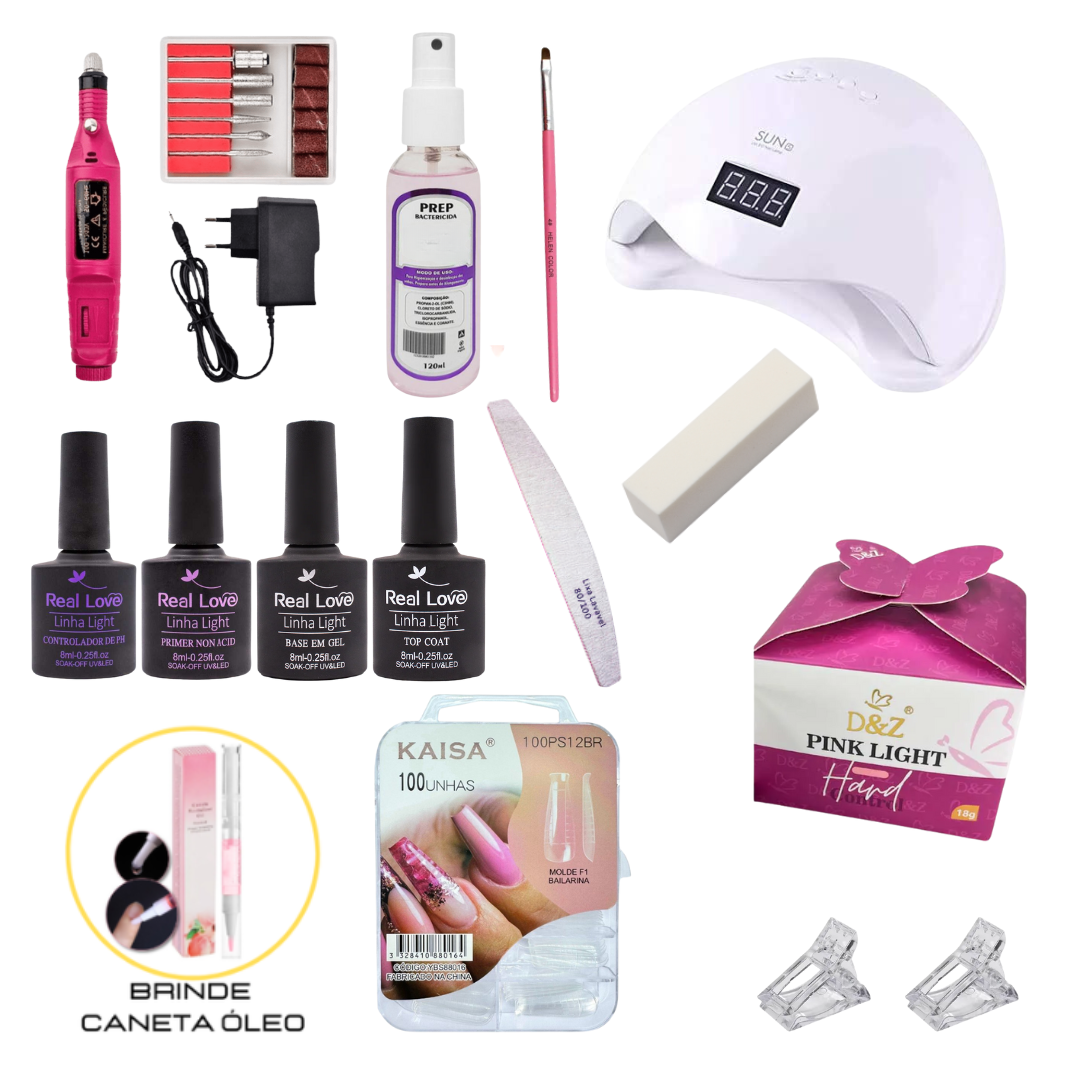 Comprar Kit Alongamento Gel no Molde F1 Simples - StarNails Profissional