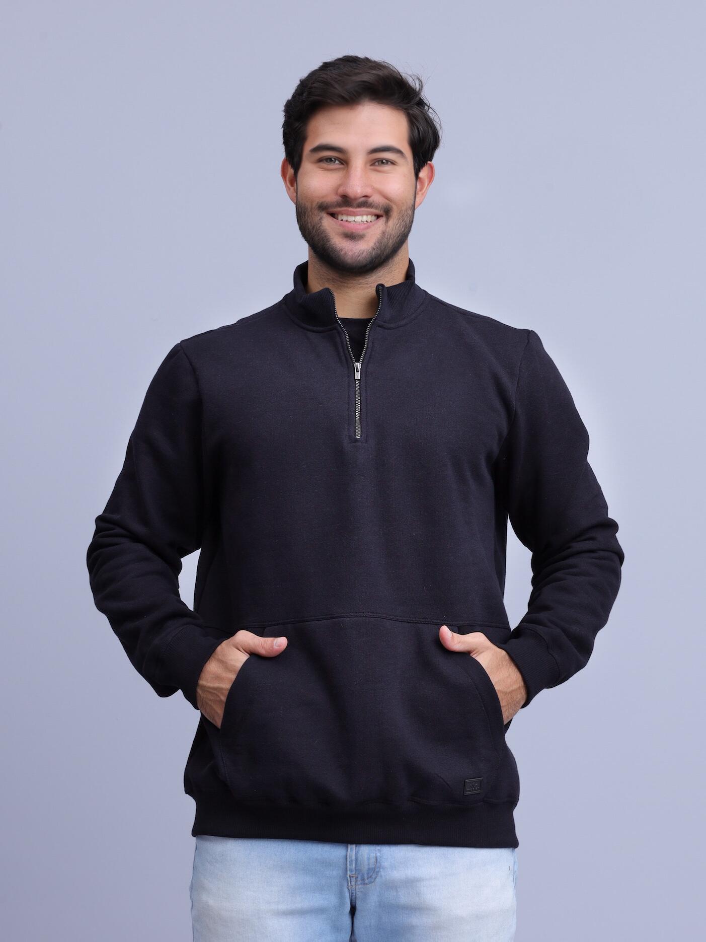 Comprar BLUSA MOLETOM GOLA ALTA COM ZÍPER